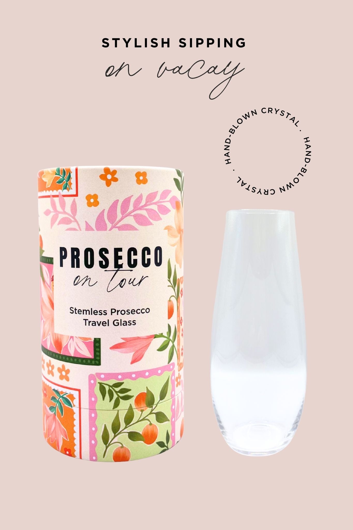 The Elsewhere Co | Stemless Crystal Prosecco Glass – The Elsewhere Co.